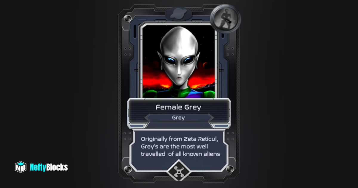 Female Grey #7470 | NeftyBlocks | The #1 Trade to Earn NFT Marketplace ...