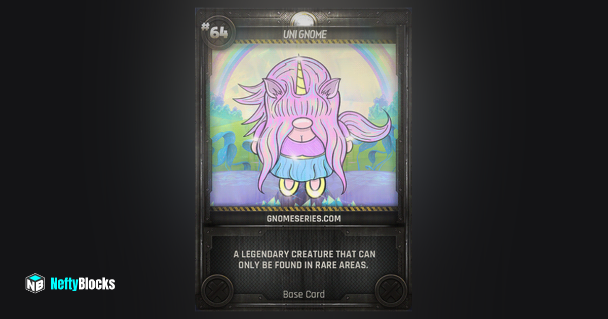 Uni Gnome | Base Card #3501 | NeftyBlocks | The #1 Trade to Earn NFT ...