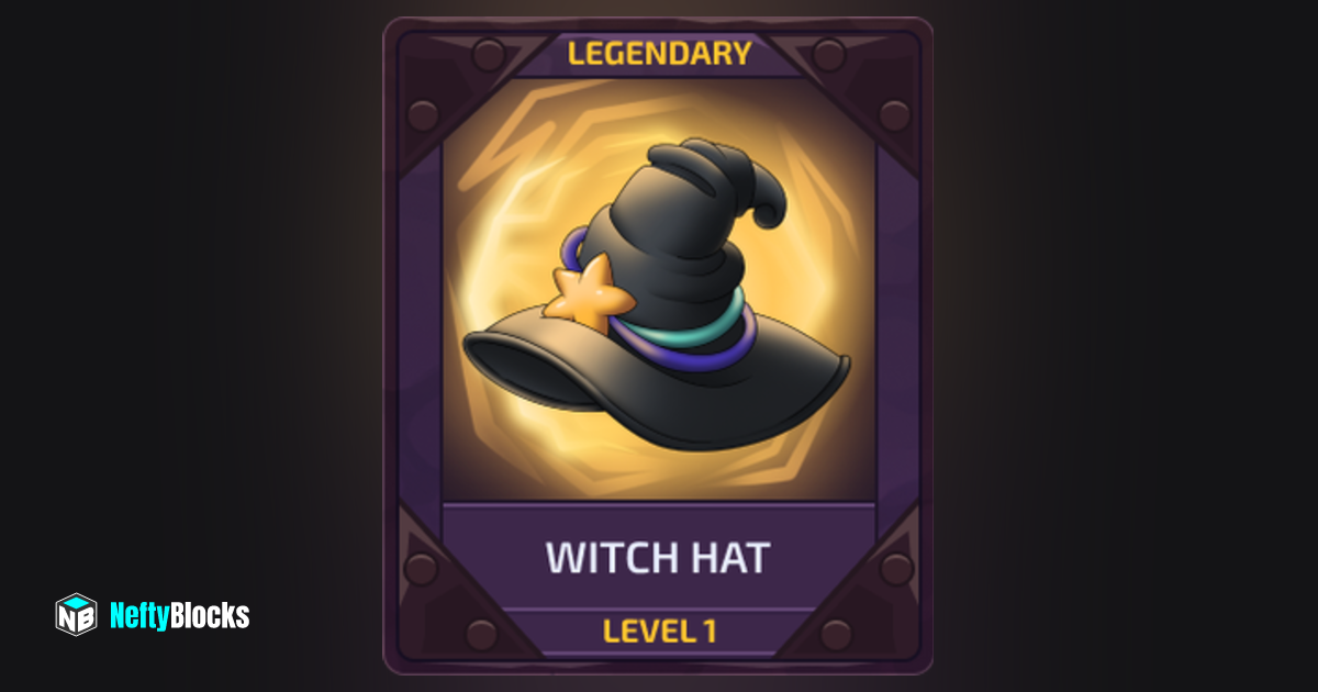 Witch Hat – Level 1 | NeftyBlocks | The #1 Trade to Earn NFT ...