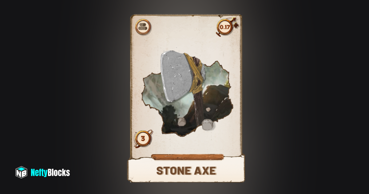 Stone Axe #14378 | NeftyBlocks | The #1 Trade to Earn NFT Marketplace ...