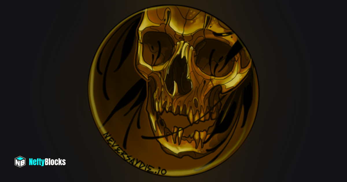 Gold Skull - Sticker #431 | NeftyBlocks | The #1 Trade to Earn NFT ...