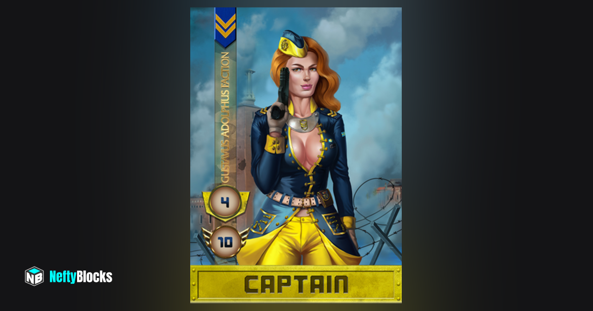 Captain | Gustavus Adolphus | NeftyBlocks | The #1 Trade to Earn NFT Marketplace on WAX