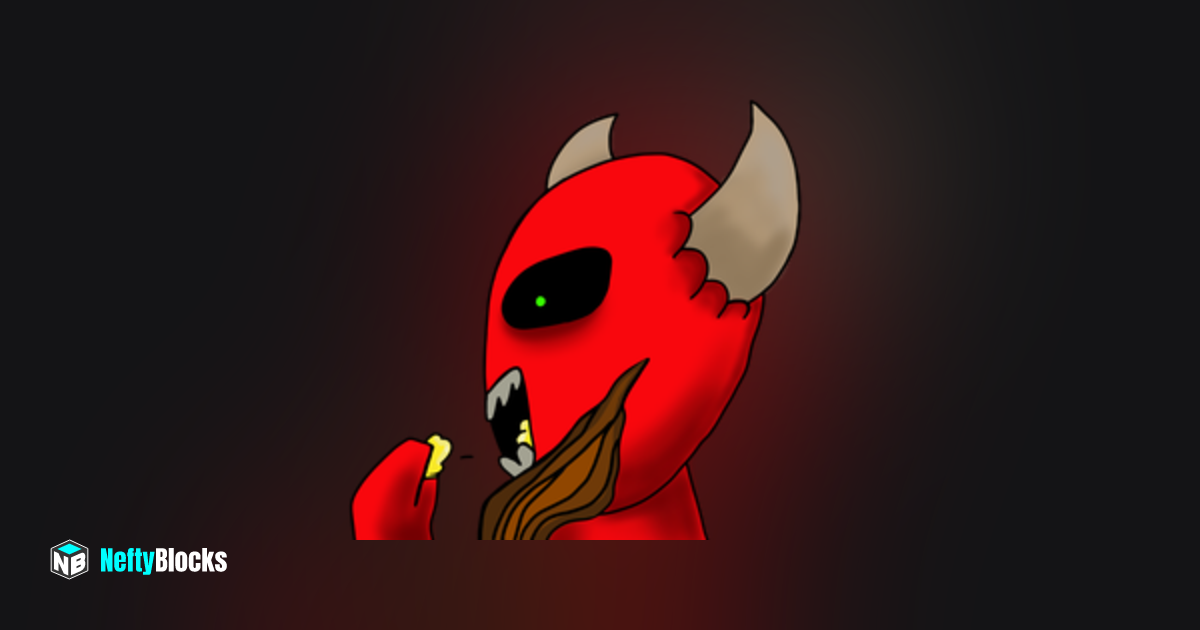 devil eating popcorn #31 | NeftyBlocks | The #1 Trade to Earn NFT ...