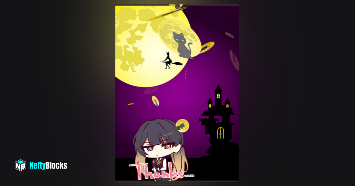Kids BNB "Happy Halloween" -Super Rare Moon Cat version- | NeftyBlocks ...