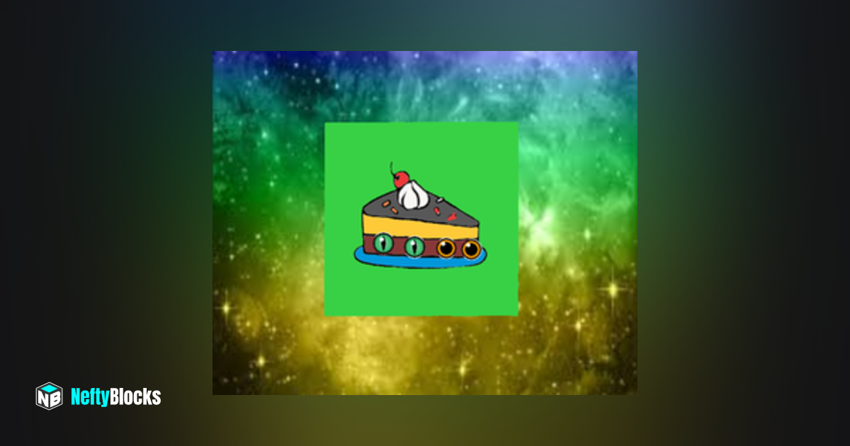 Slice of Alien Space Cake #420 | NeftyBlocks | The #1 Trade to Earn NFT Marketplace on WAX