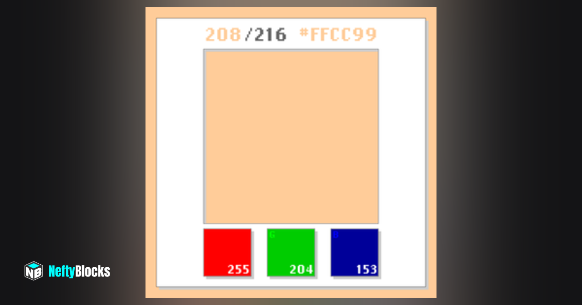 #FFCC99 - 255,204,153 | NeftyBlocks | The #1 Trade to Earn NFT ...