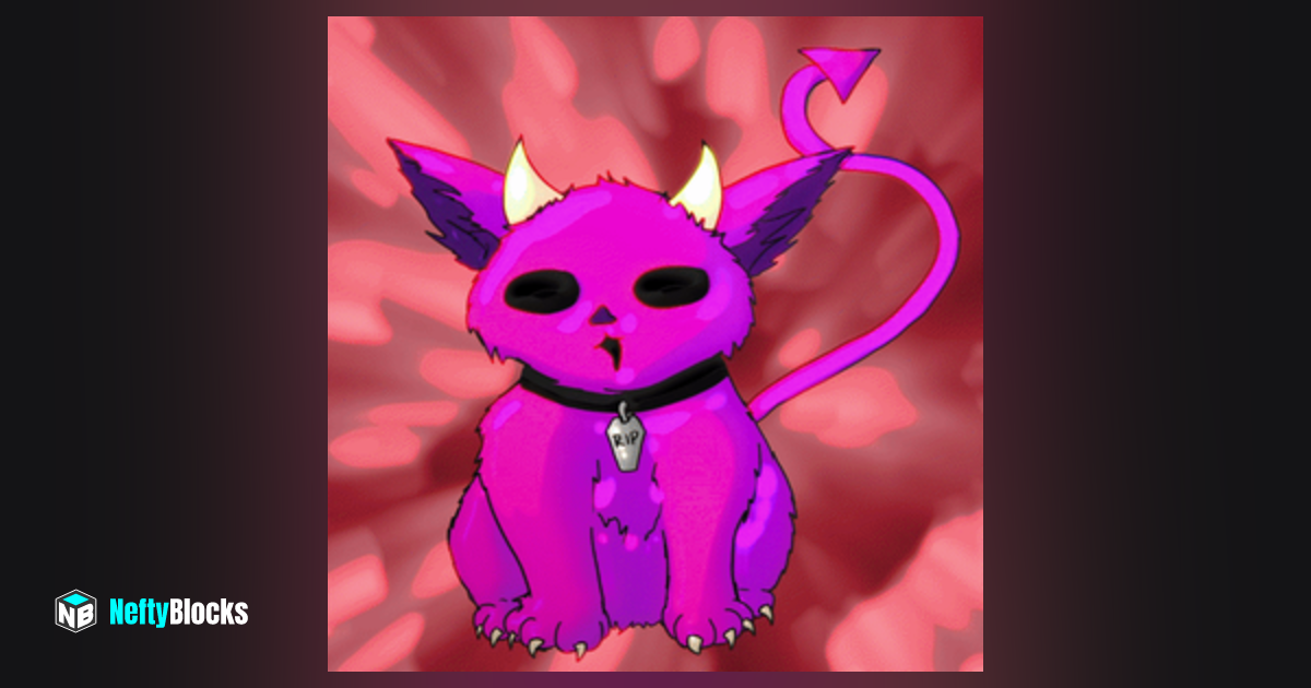 Disco Demon Kitty #18 | NeftyBlocks | The #1 Trade to Earn NFT ...