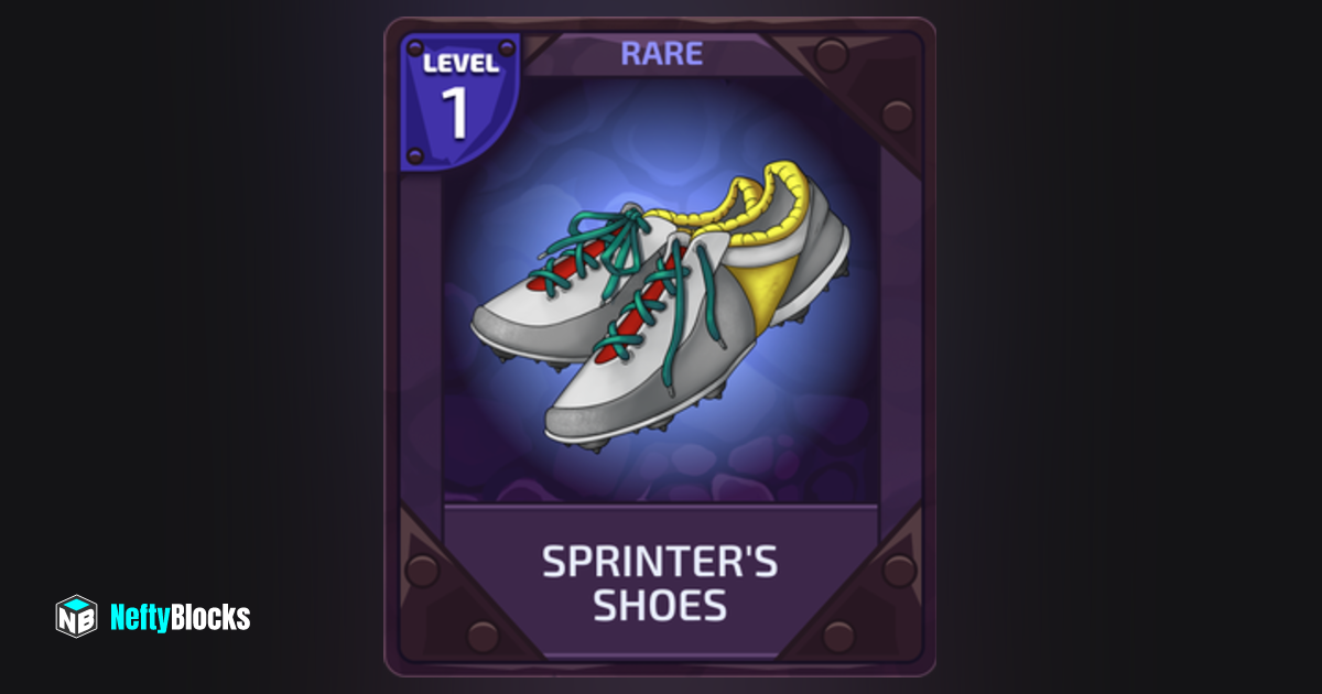 Sprinter's Shoes - Rare Level 1 #3947 | NeftyBlocks | The #1 Trade to ...