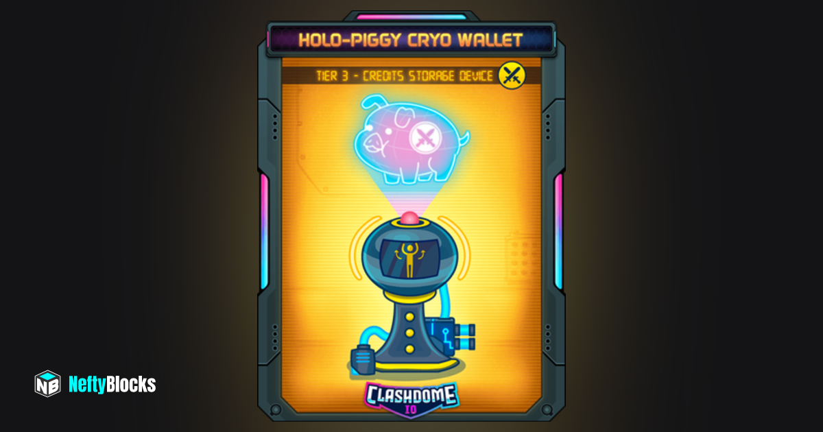 Holo-Piggy Cryo Wallet #126 | NeftyBlocks | The #1 Trade to Earn NFT ...