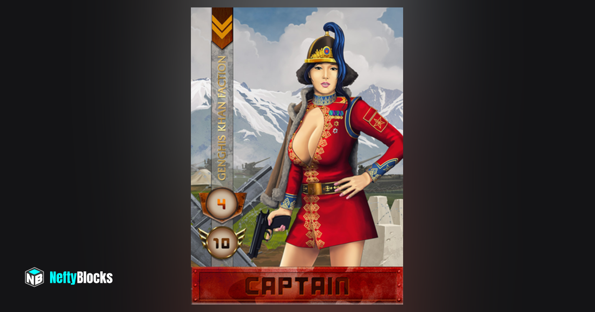 Captain | Genghis Khan | NeftyBlocks | The #1 Trade to Earn NFT Marketplace on WAX