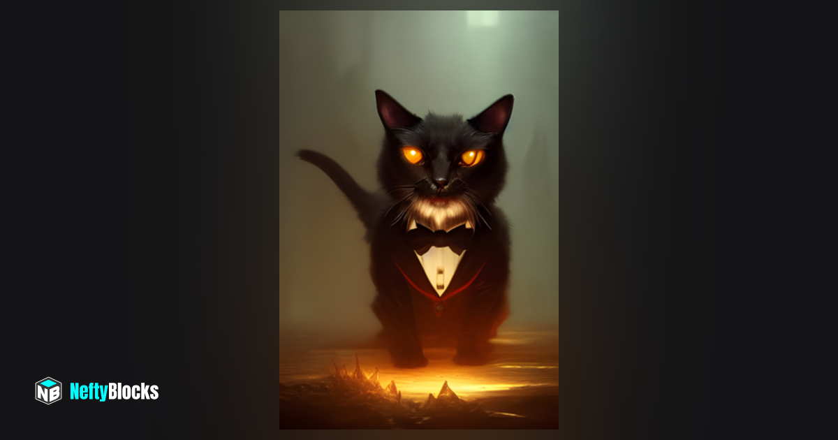 Evil Cat #10 | NeftyBlocks | The #1 Trade to Earn NFT Marketplace on WAX