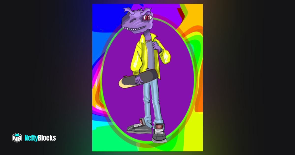 Skater Dino #125 | NeftyBlocks | The #1 Trade to Earn NFT Marketplace ...