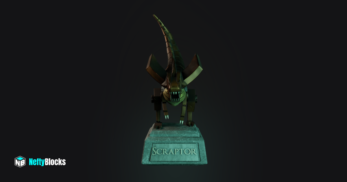 Scraptor Statue | NeftyBlocks | The #1 Trade to Earn NFT Marketplace on WAX