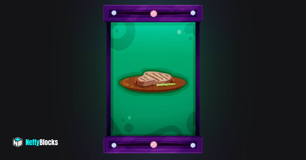 Steak with Bamboo | NeftyBlocks | The #1 Trade to Earn NFT Marketplace ...