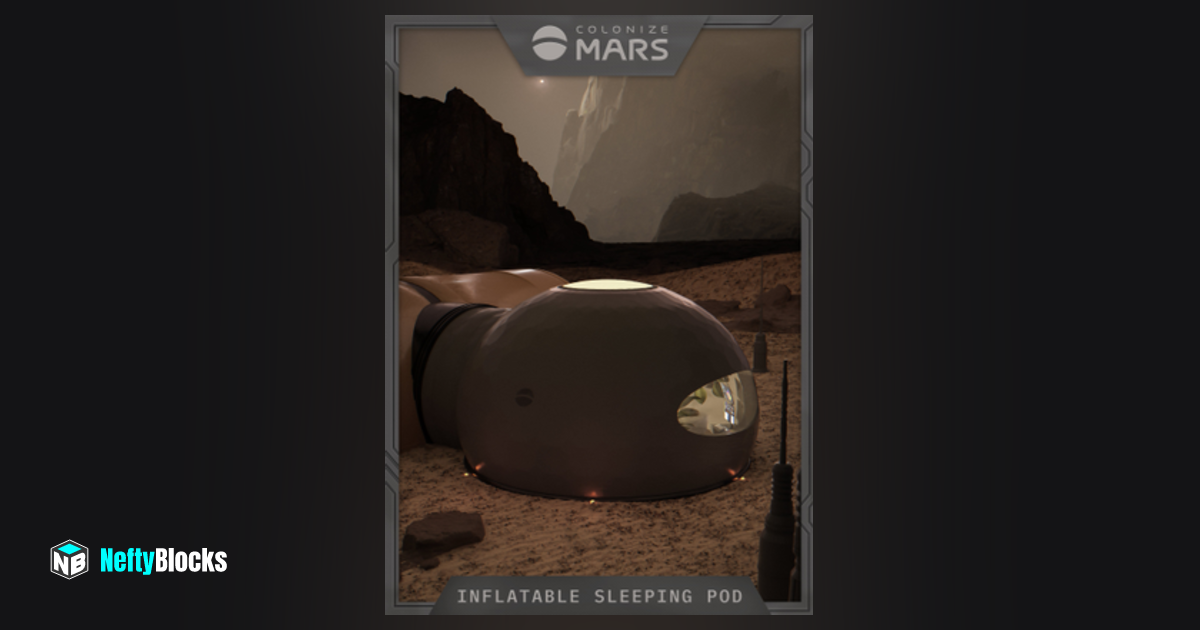 Inflatable Sleeping Pod #15797 | NeftyBlocks | The #1 Trade to Earn NFT ...