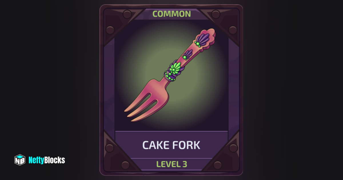 Cake Fork – Level 3 | NeftyBlocks | The #1 Trade to Earn NFT Marketplace on WAX