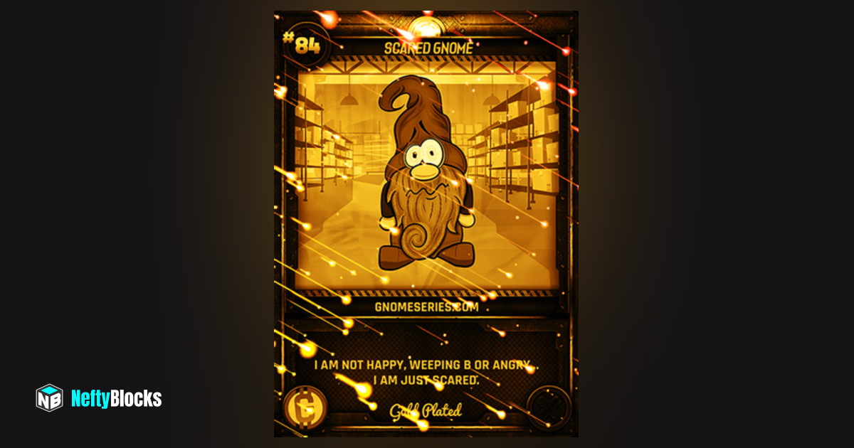 Scared Gnome | Gold Plated | NeftyBlocks | The #1 Trade to Earn NFT ...
