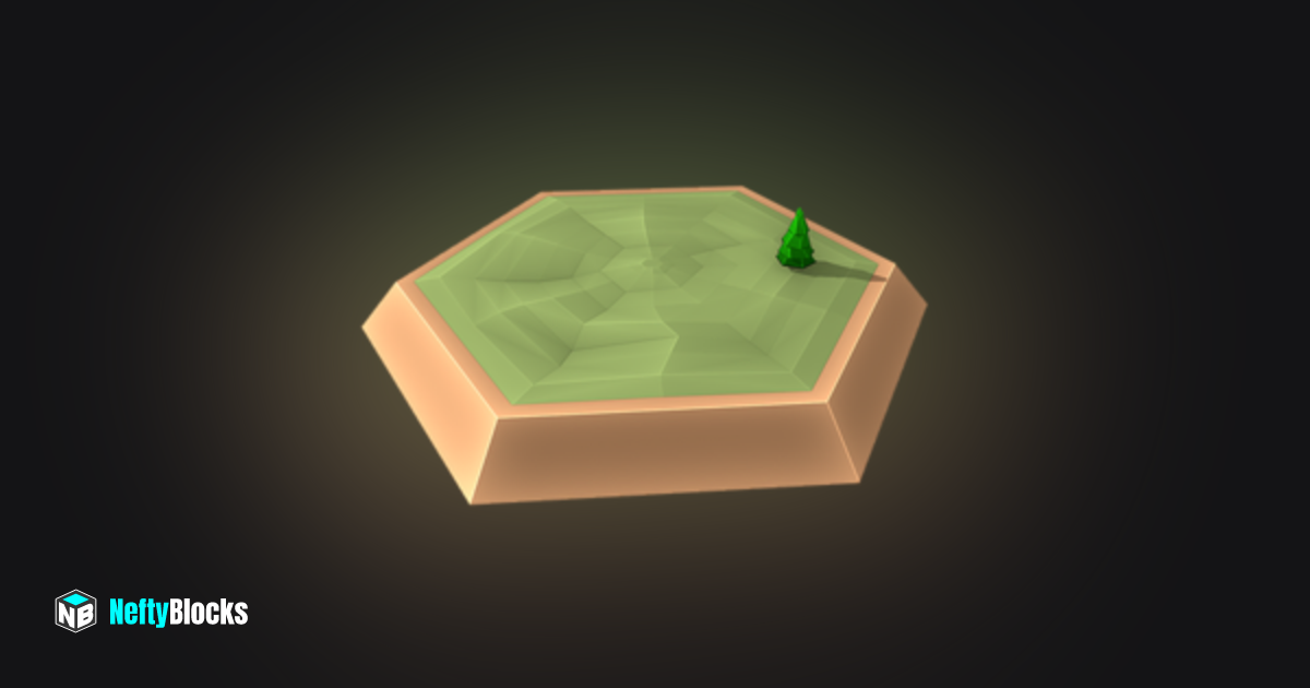 Promo Tile #11 - Plains With A Happy Pine Tree #12 | NeftyBlocks | The ...