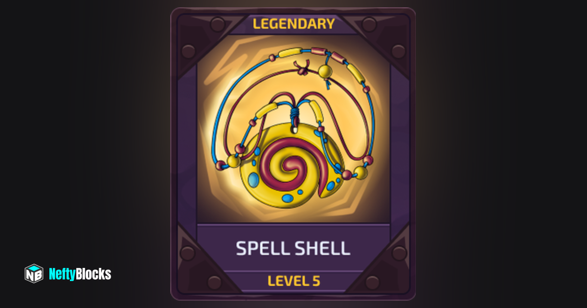 Spell Shell – Level 5 | NeftyBlocks | The #1 Trade to Earn NFT Marketplace on WAX