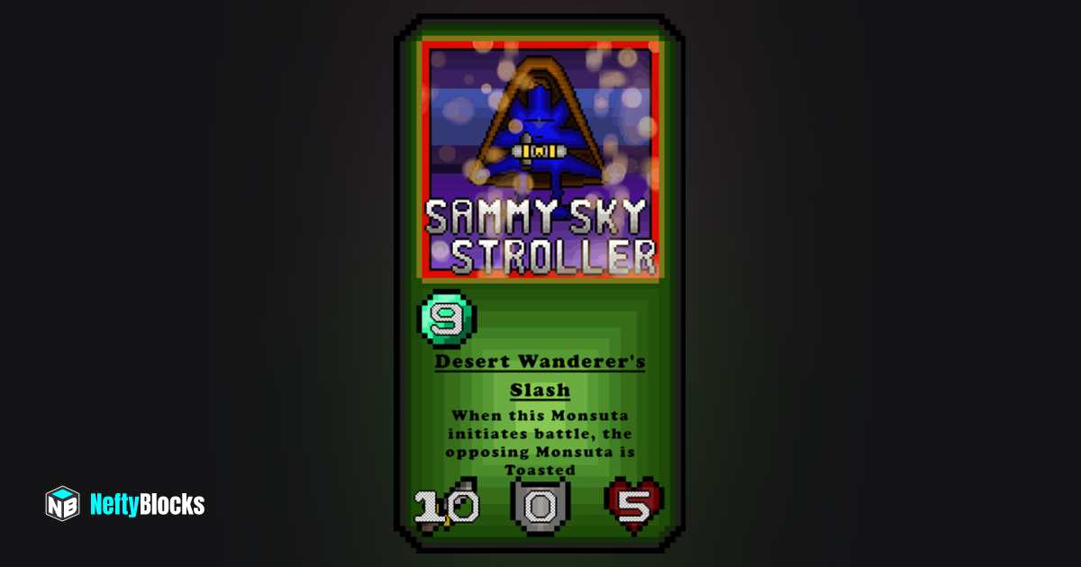 Sammy Sky Stroller #158 | NeftyBlocks | The #1 Trade to Earn NFT ...