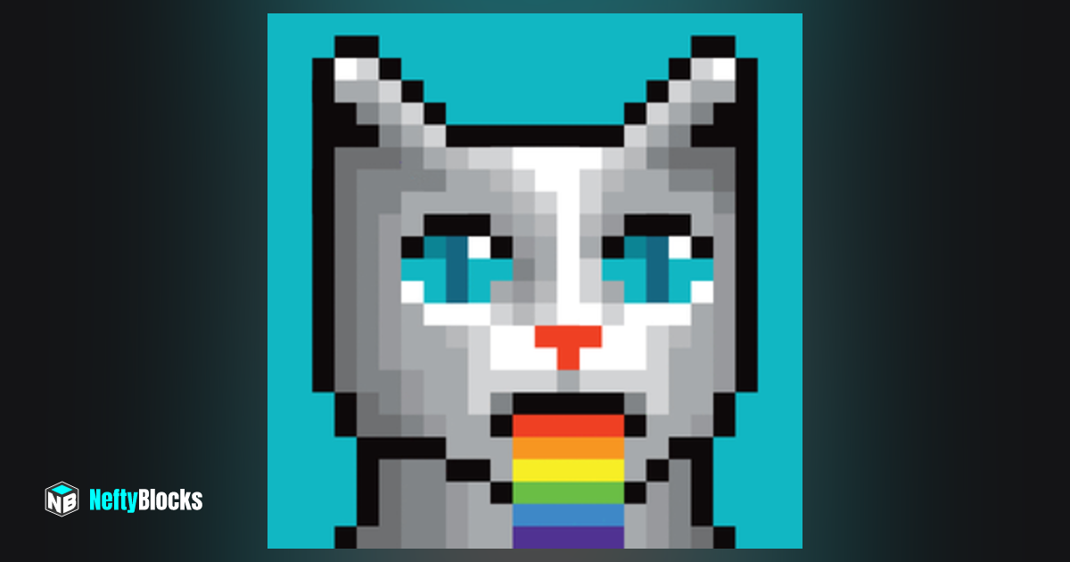 Rainbow Cat Head Punks #284 | NeftyBlocks | The #1 Trade to Earn NFT ...