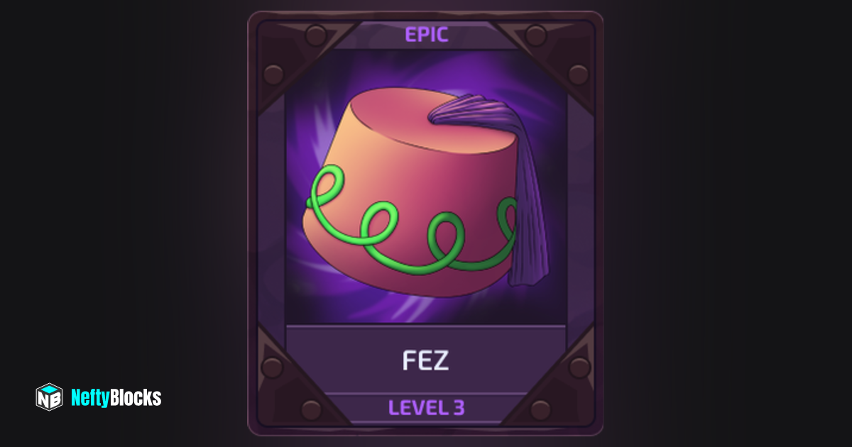 Fez – Level 3 #110 | NeftyBlocks | The #1 Trade to Earn NFT Marketplace ...