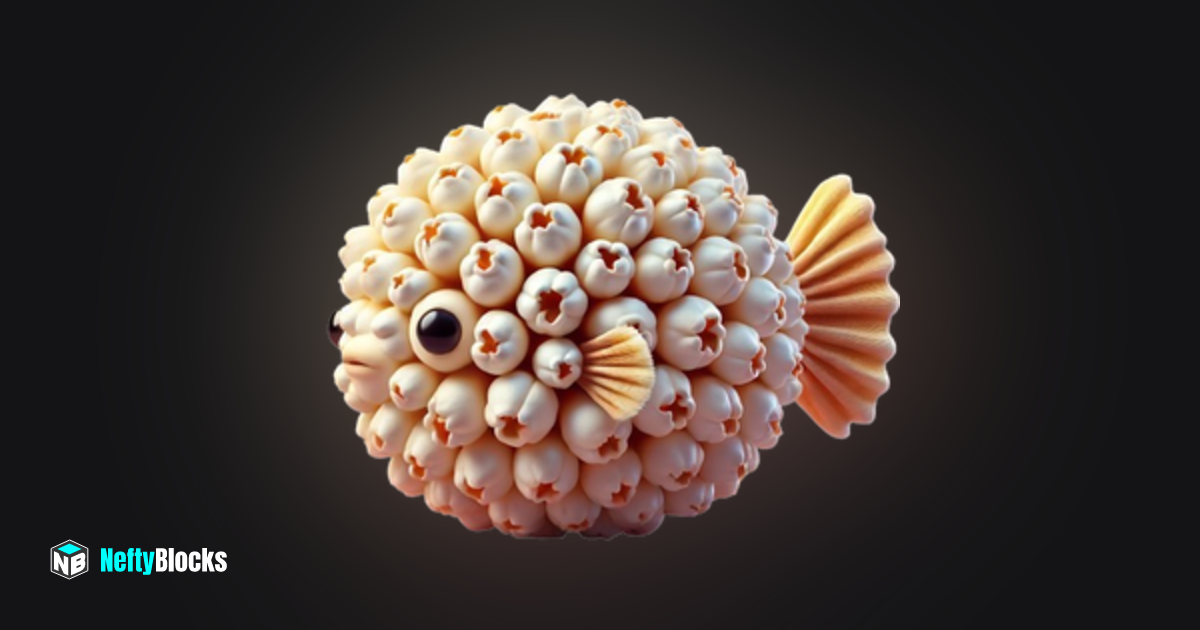 Popcorn Pufferfish #96 | NeftyBlocks | The #1 Trade to Earn NFT ...