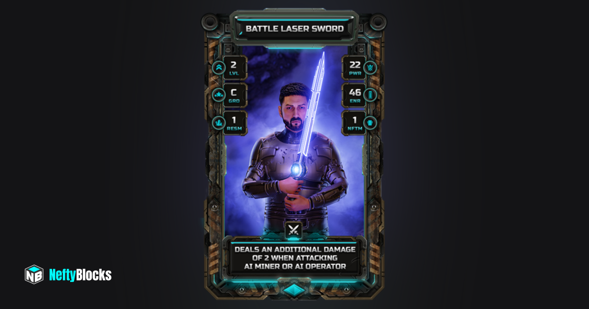 Battle Laser sword #629 | NeftyBlocks | The #1 Trade to Earn NFT ...