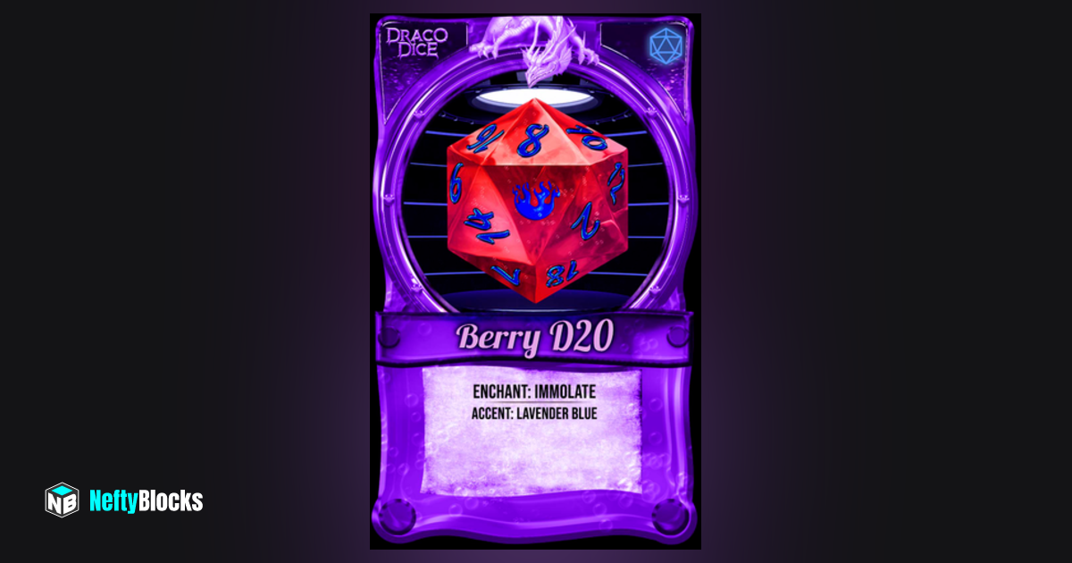 Berry D20 #4 | NeftyBlocks | The #1 Trade to Earn NFT Marketplace on WAX