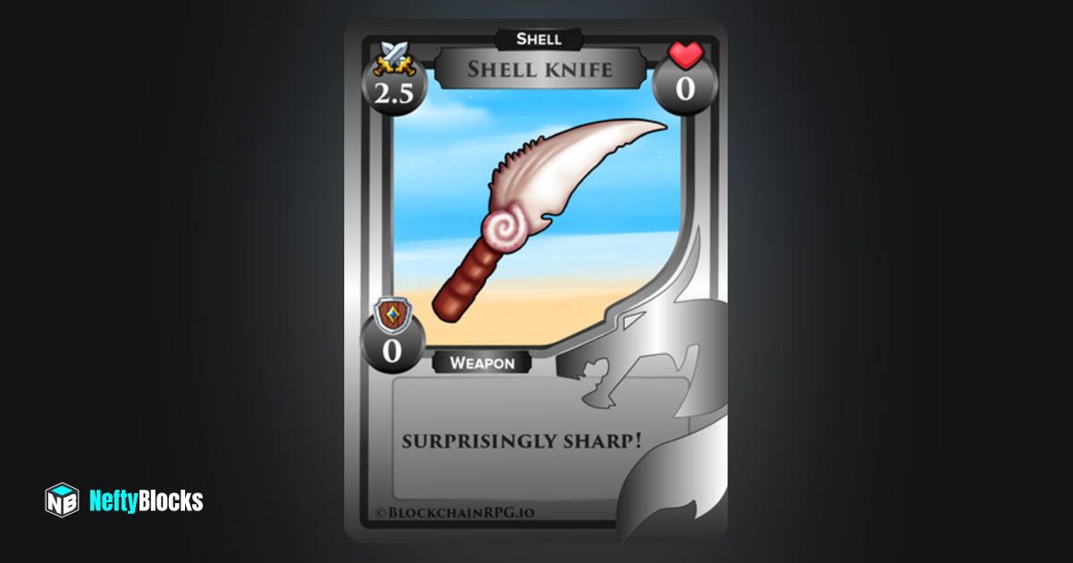 Shell Knife #56 | NeftyBlocks | The #1 Trade to Earn NFT Marketplace on WAX
