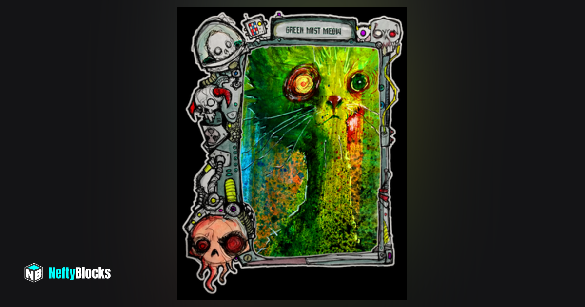 Green Mist Meow #250 | NeftyBlocks | The #1 Trade to Earn NFT ...