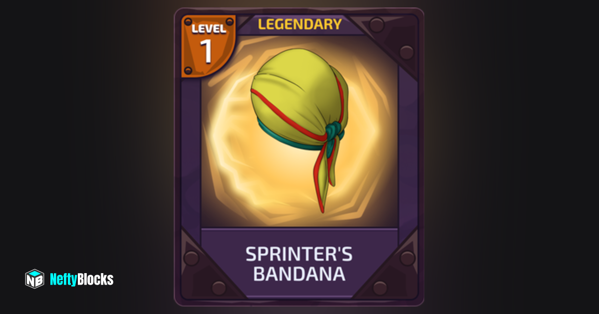 Sprinter's Bandana - Legendary Level 1 | NeftyBlocks | The #1 Trade to ...