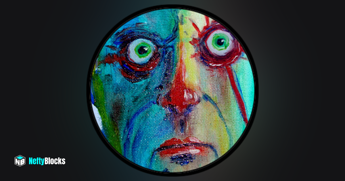 Staring Zombie Stares Sticker #41 | NeftyBlocks | The #1 Trade to Earn ...