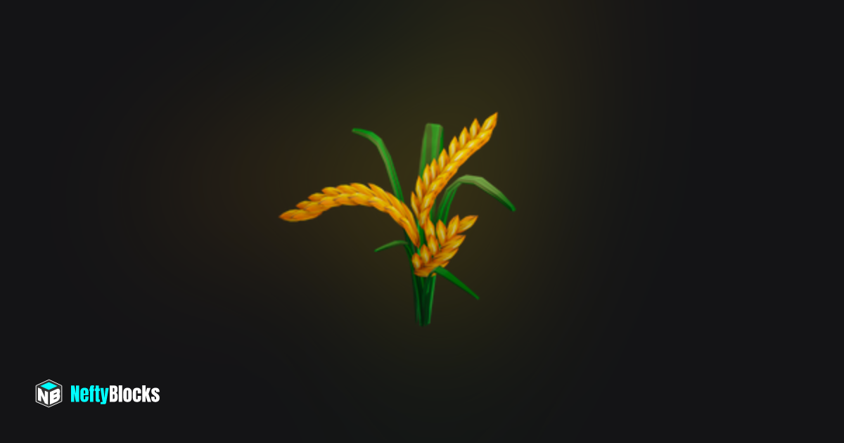 Rice seedlings #2259 | NeftyBlocks | The #1 Trade to Earn NFT ...
