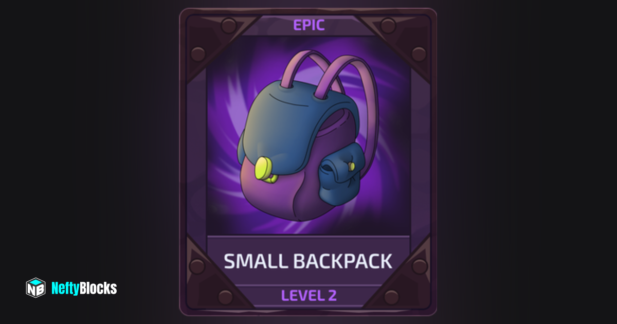 Small Backpack – Level 2 | NeftyBlocks | The #1 Trade to Earn NFT ...