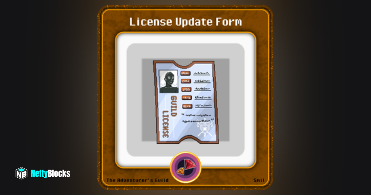 License Update Form #1211 | NeftyBlocks | The #1 Trade to Earn NFT ...