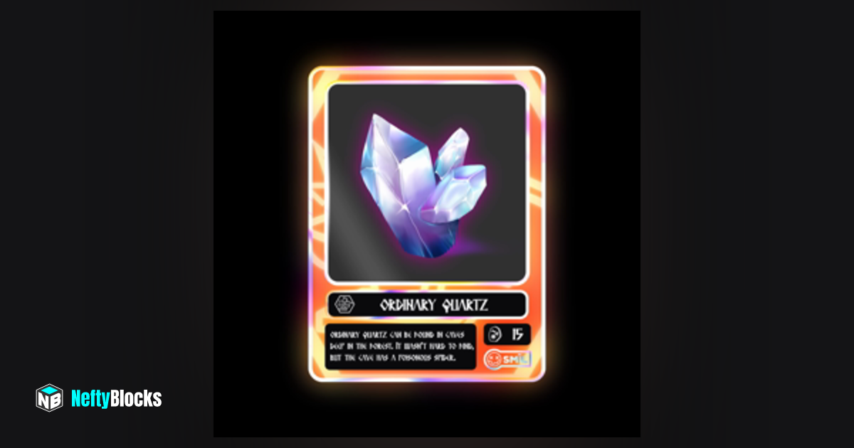 Ordinary Quartz #19 | NeftyBlocks | The #1 Trade to Earn NFT ...