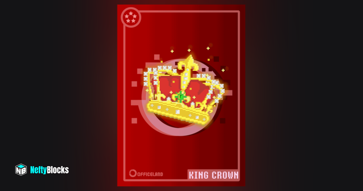 King crown #89 | NeftyBlocks | The #1 Trade to Earn NFT Marketplace on WAX