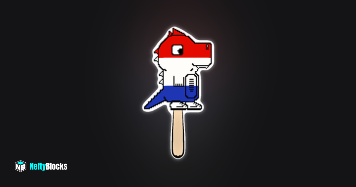 Dino Bomb Pop 4th of July Sticker #15 | NeftyBlocks | The #1 Trade to ...