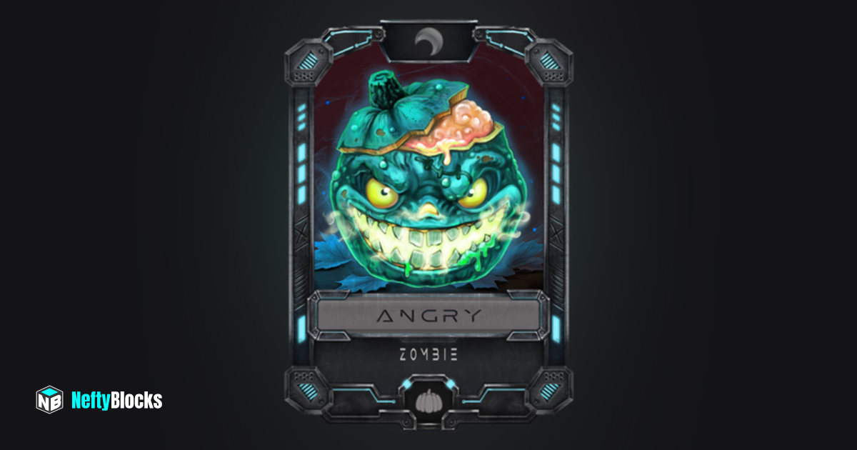 Angry Zombie #386 | NeftyBlocks | The #1 Trade to Earn NFT Marketplace on WAX