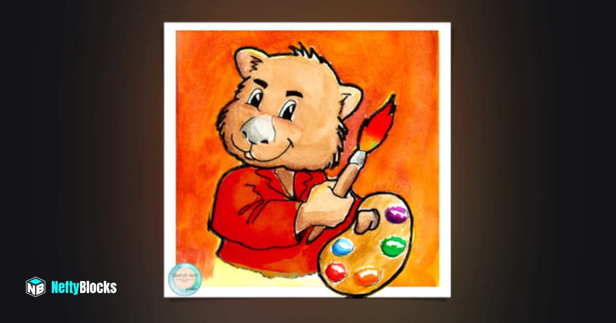 Wombat Painter Red #185 | NeftyBlocks | The #1 Trade to Earn NFT ...