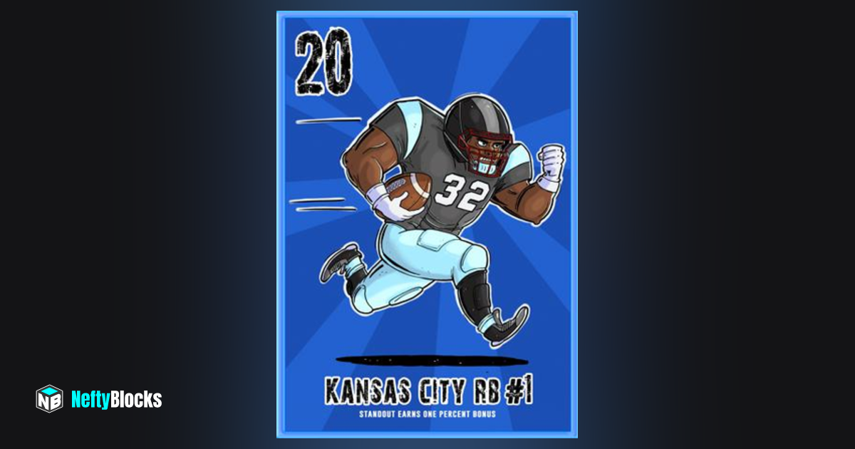 Kansas City RB #1 #231 | NeftyBlocks | The #1 Trade to Earn NFT ...