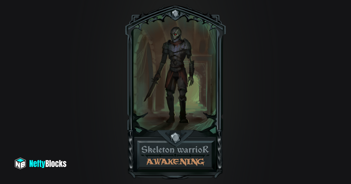 Skeleton Warrior #74 | NeftyBlocks | The #1 Trade to Earn NFT ...