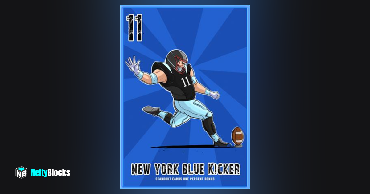 New York Blue Kicker #31 | NeftyBlocks | The #1 Trade to Earn NFT ...