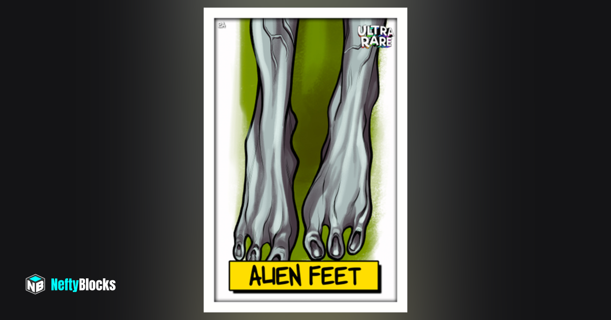 Alien Feet #69 | NeftyBlocks | The #1 Trade to Earn NFT Marketplace on WAX