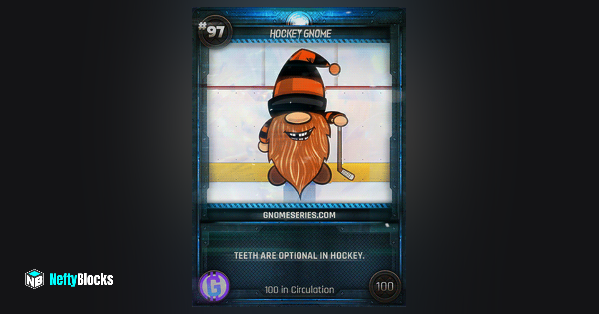Hockey Gnome | Blue Parallel #45 | NeftyBlocks | The #1 Trade to Earn ...