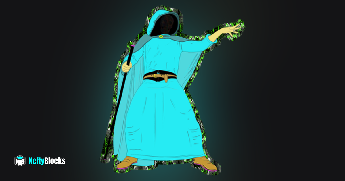 The Blue Scepter Portal Caster #59 | NeftyBlocks | The #1 Trade to Earn ...