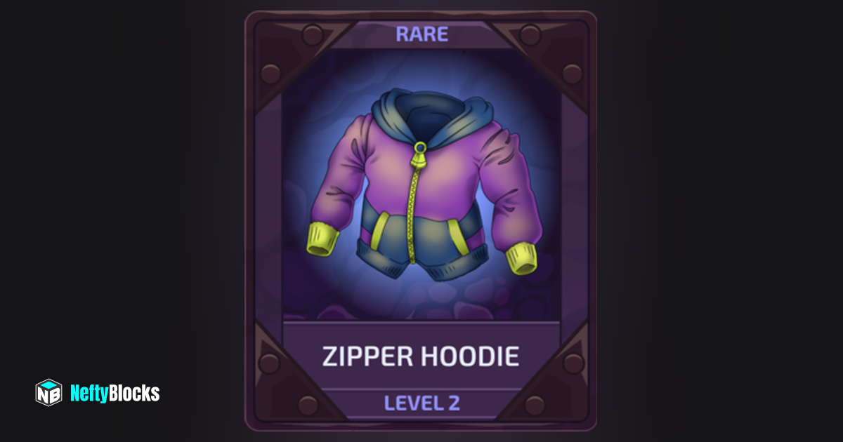 Zipper Hoodie – Level 2 | NeftyBlocks | The #1 Trade to Earn NFT ...