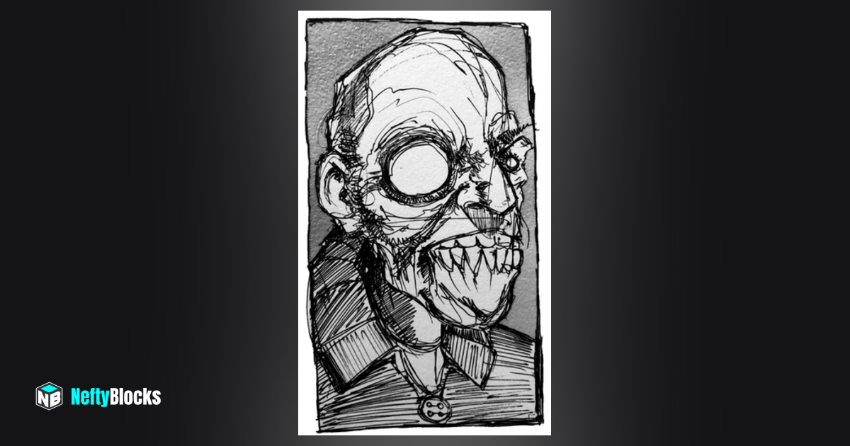 Bald Zombie Sketch #4 | NeftyBlocks | The #1 Trade to Earn NFT ...