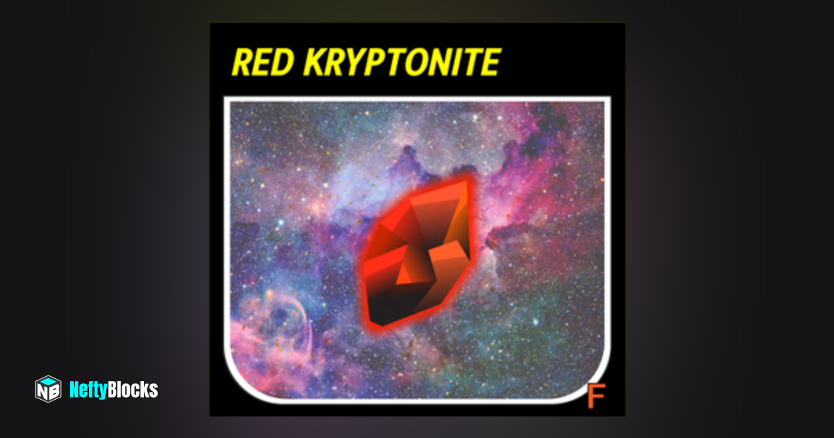 Larry has : Red Kryptonite #44 | NeftyBlocks | The #1 Trade to Earn NFT Marketplace on WAX